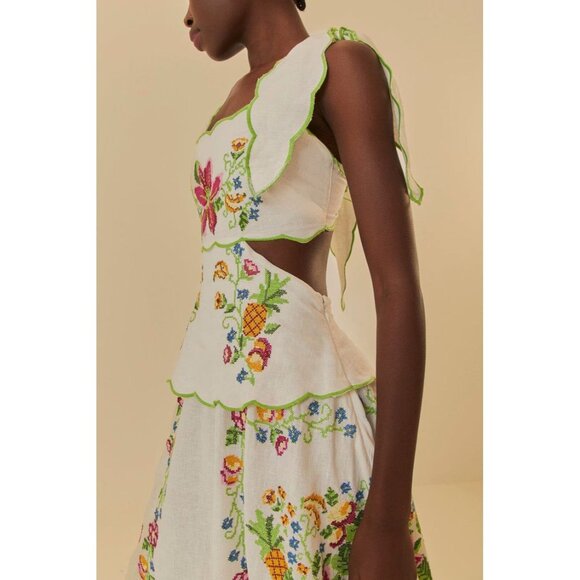 FARM Rio | Dresses | Farm Rio Maxi Dress Xl Tropical Romance ...